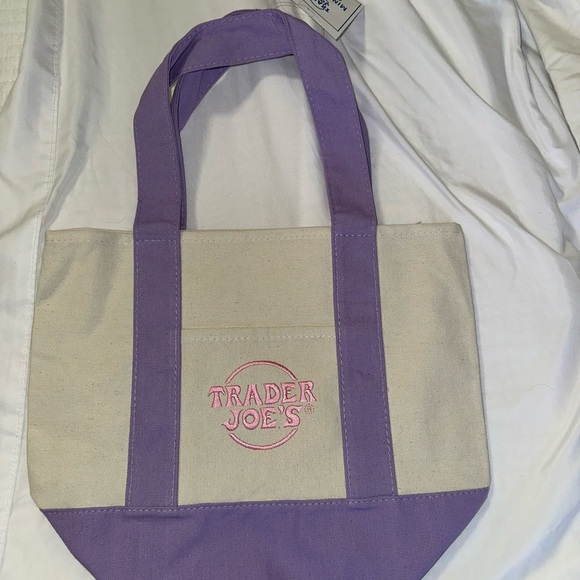 Bags | Trader Joes Purple Tote Bag | Poshmark